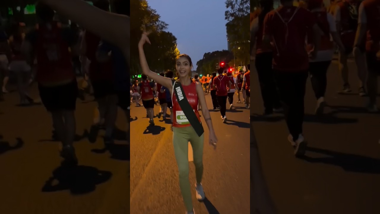 Miss Earth India 2023 Priyan Sain in a marathon race😱🔥 #missearth2023 # ...
