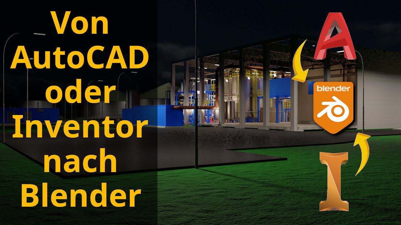 In 3D von AutoCAD (oder Inventor) zu Blender - YouTube