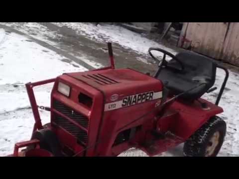 Older snapper rider/ snowblower - YouTube