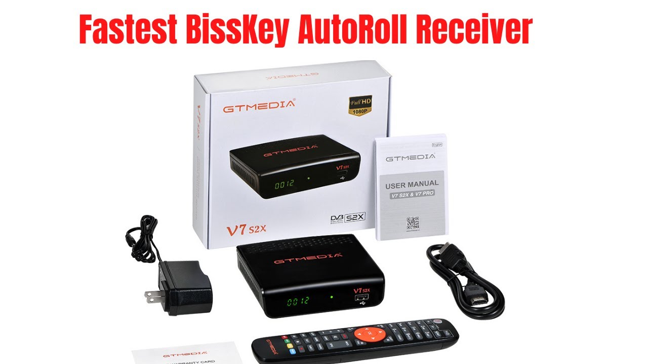 GT Media V7S2X Satellite Receiver Unboxing & Review | Biss key Autoroll ...