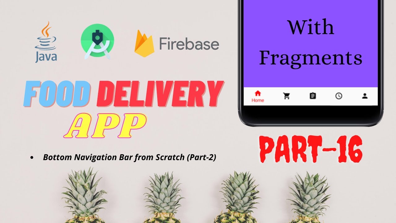 FOOD DELIVERY APP || Bottom Navigation Bar From Scratch (part-2 ...