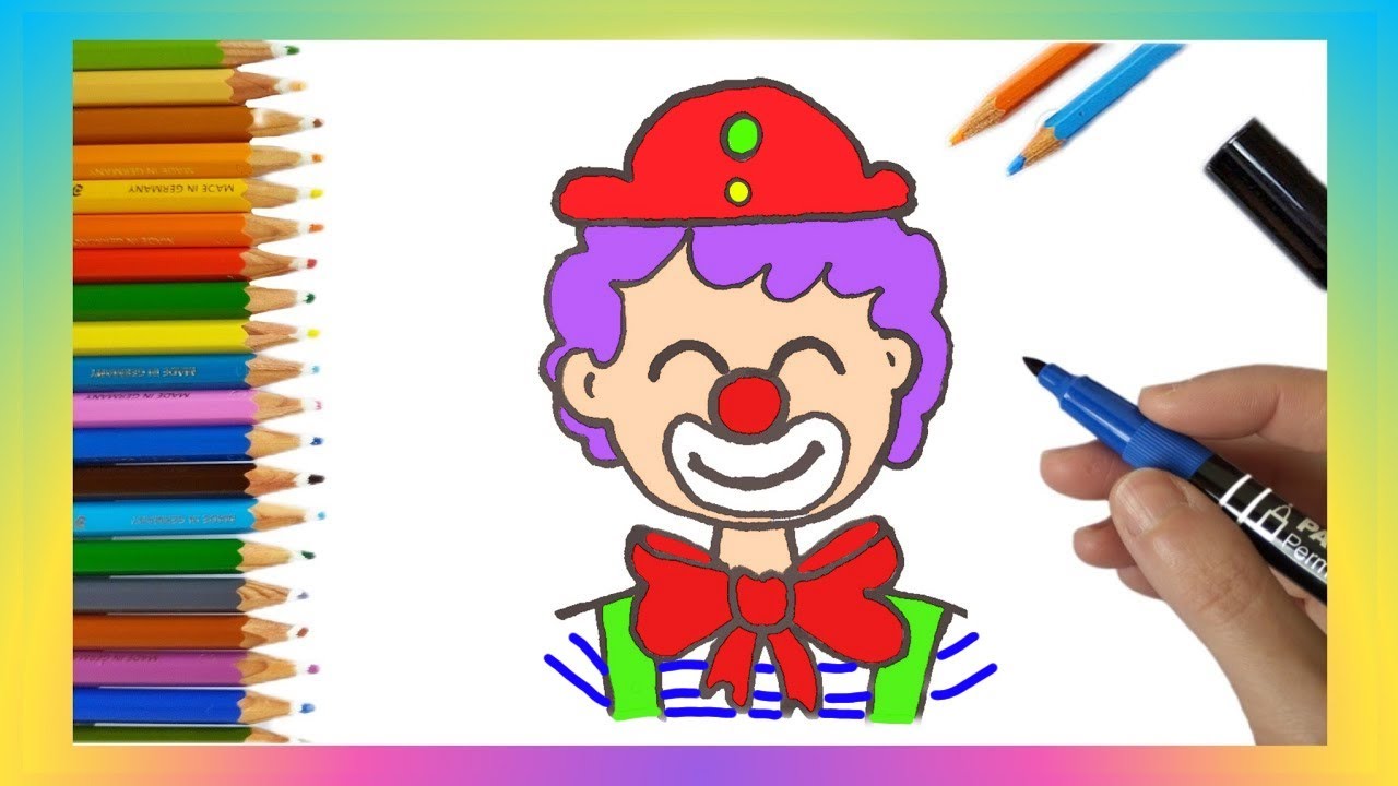 COMO DIBUJAR UN PAYASO QUE NO DE MIEDO Y NO SEA MALO| FACIL Y PASO A ...