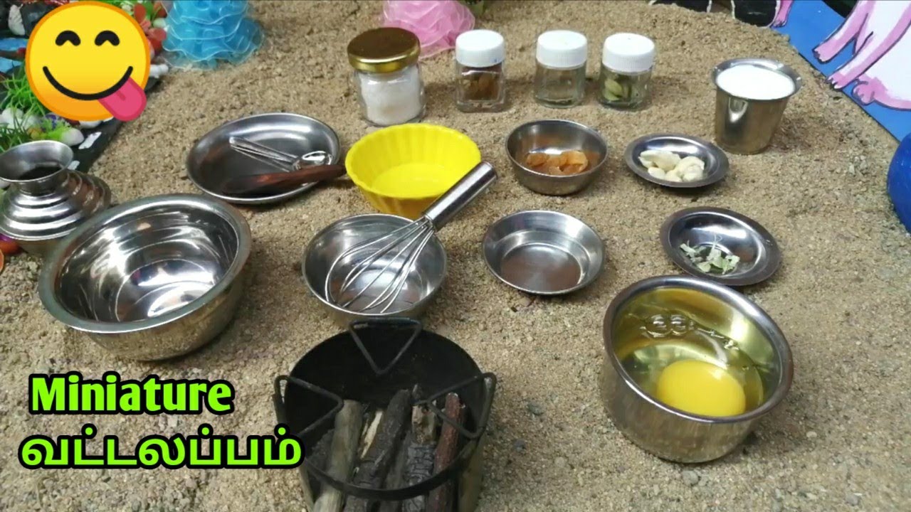 Miniature வட்டலப்பம்/egg and milk sweet recipe/Mini cooking Tamil - YouTube