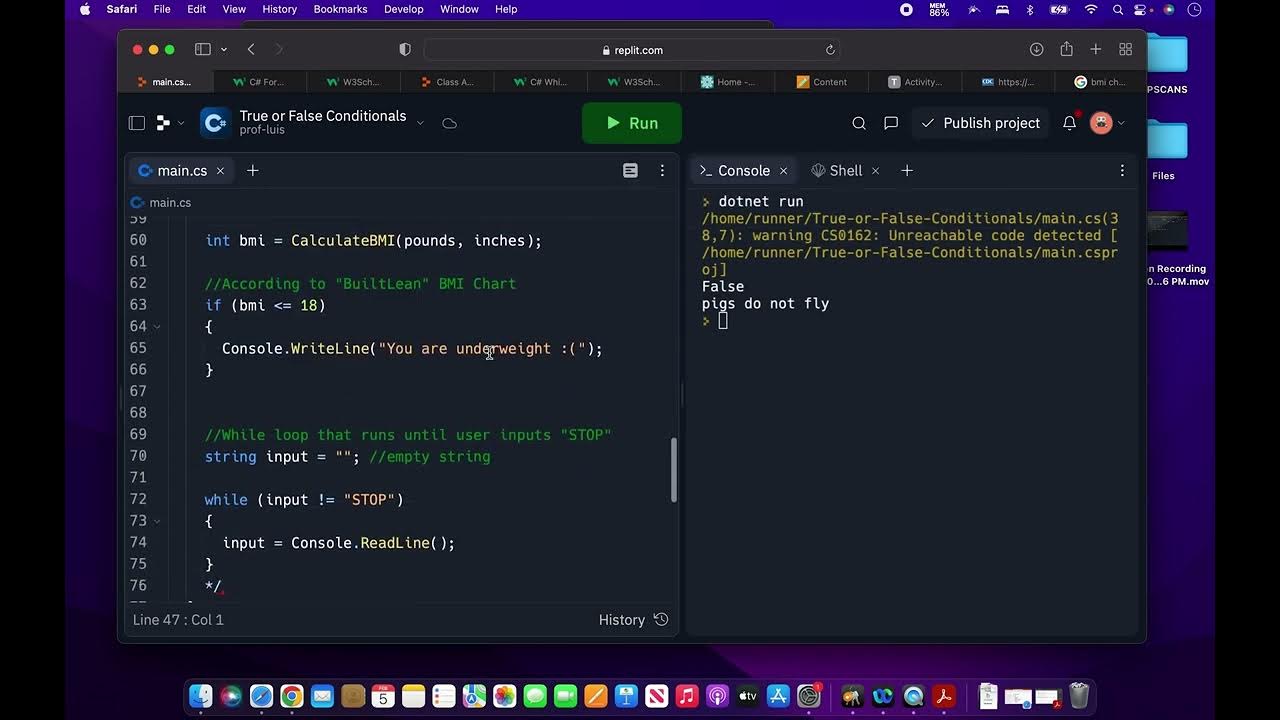 Conditional Statements on If statements and While loops - YouTube