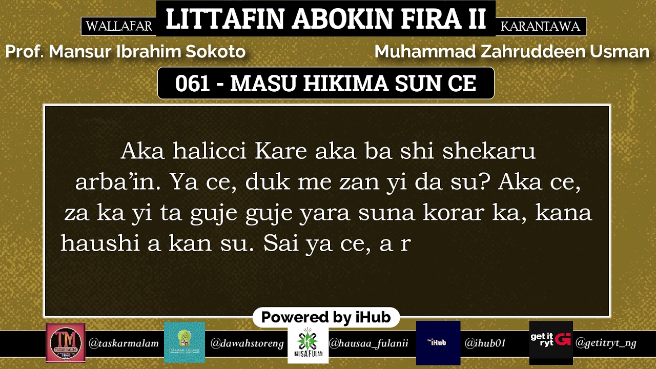 061 - Masu Hikima Sun Ce - YouTube