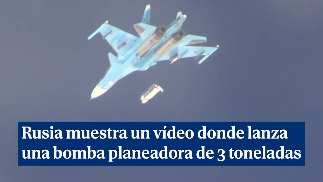 El Ministerio Defensa ruso muestra un vídeo donde lanza una bomba ...