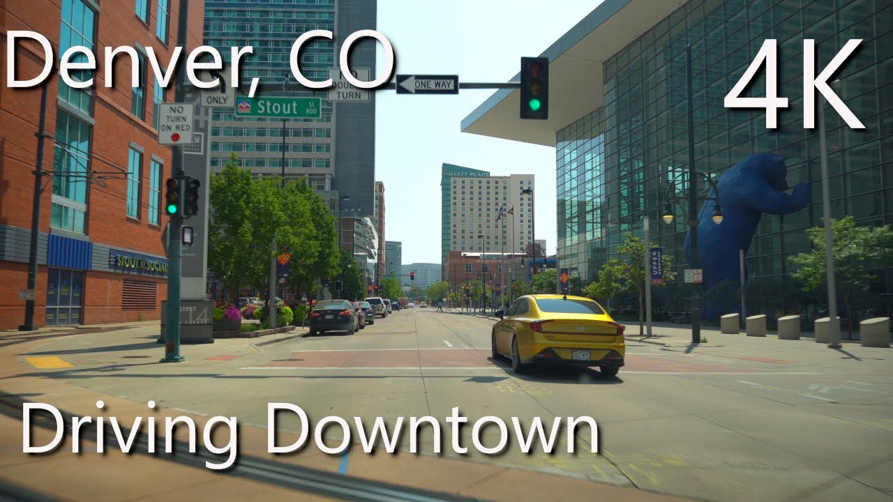 Denver, Colorado - 4K HDR - Relaxing Ride, Driving Downtown - YouTube
