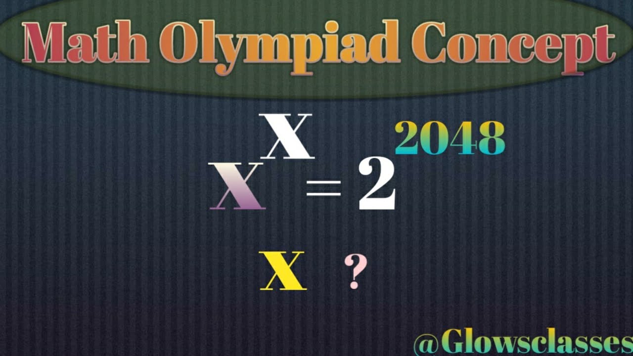 How to Find "x" ||Math Olympiad Concept || - YouTube