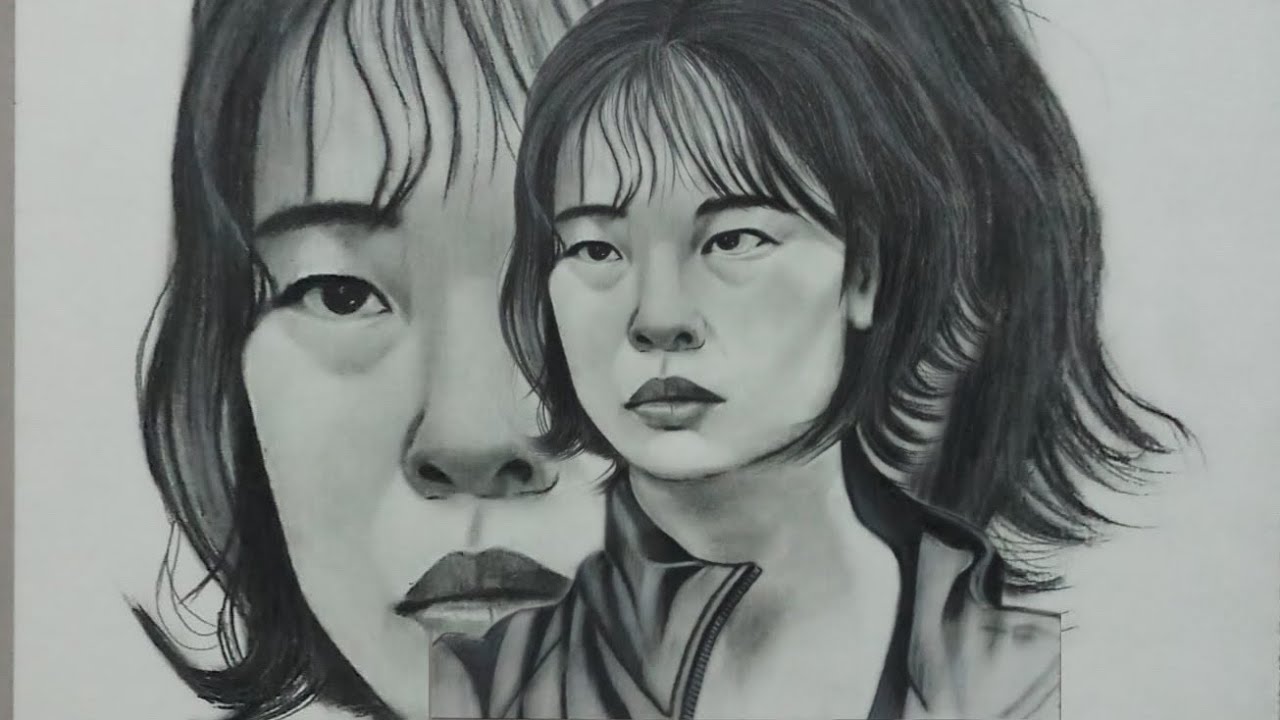 SQUID GAME/067 drawing | HoYeon Jung - YouTube