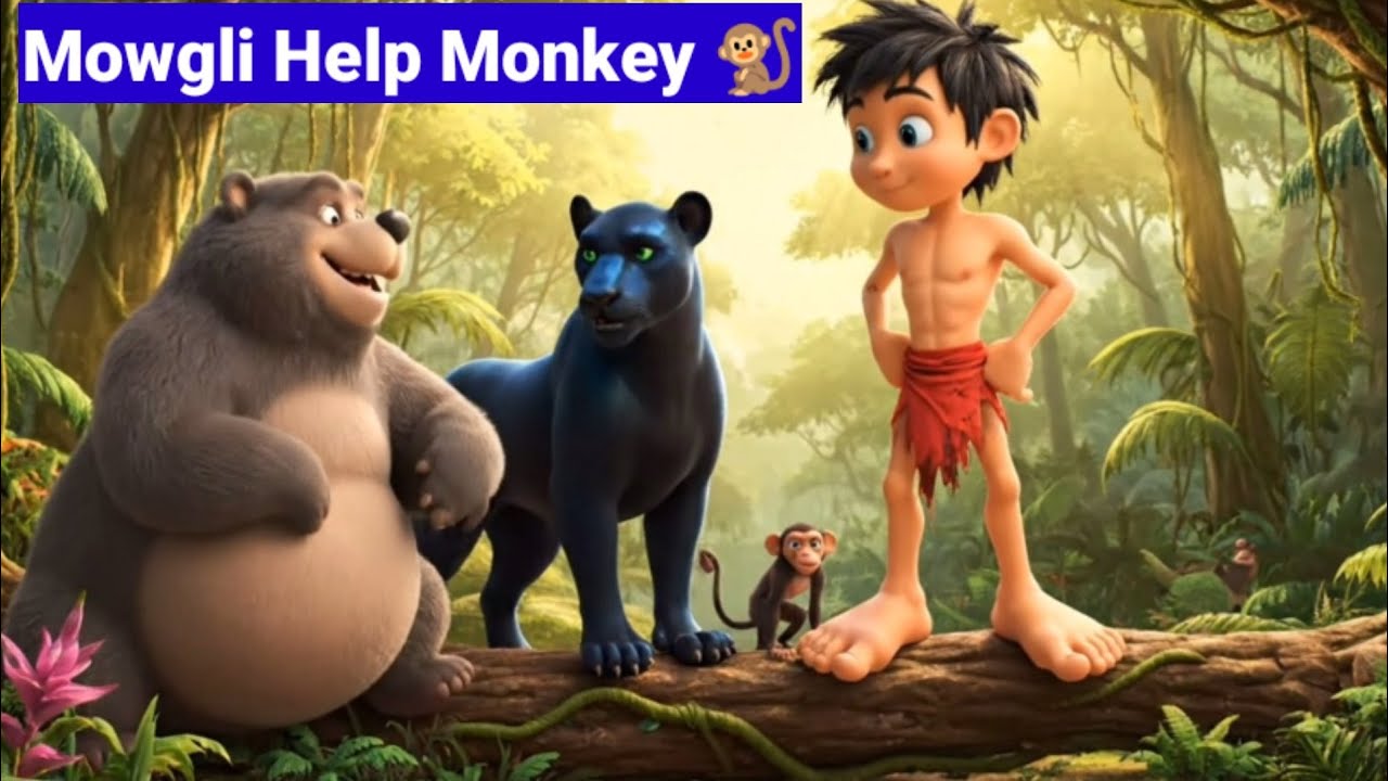 Mowgli Wala Cartoon Mowgli and Monkey | Jungle Book | मोगली वाला ...