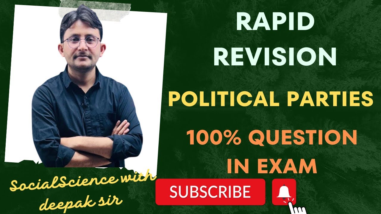 Rapid Revision / 10th / Pol Sci /Ch-6 / Political Parties # ...