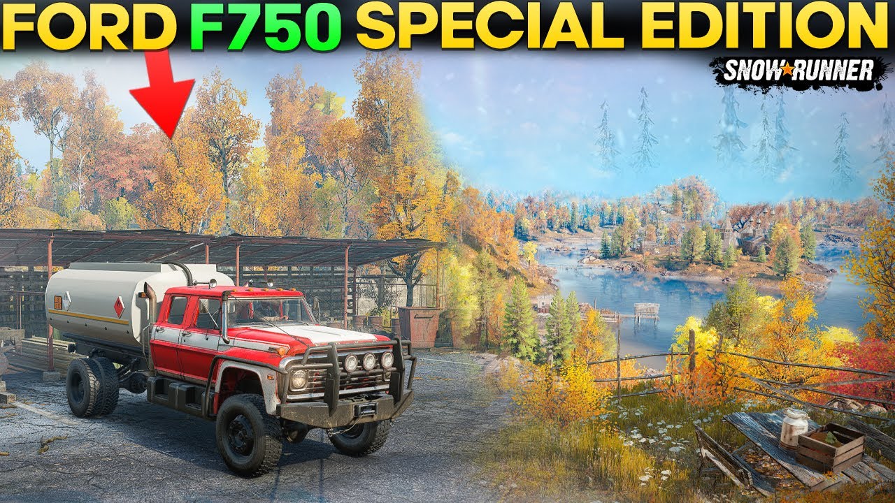 New Ford F750 Special Edition in SnowRunner with Custom Add-ons - YouTube