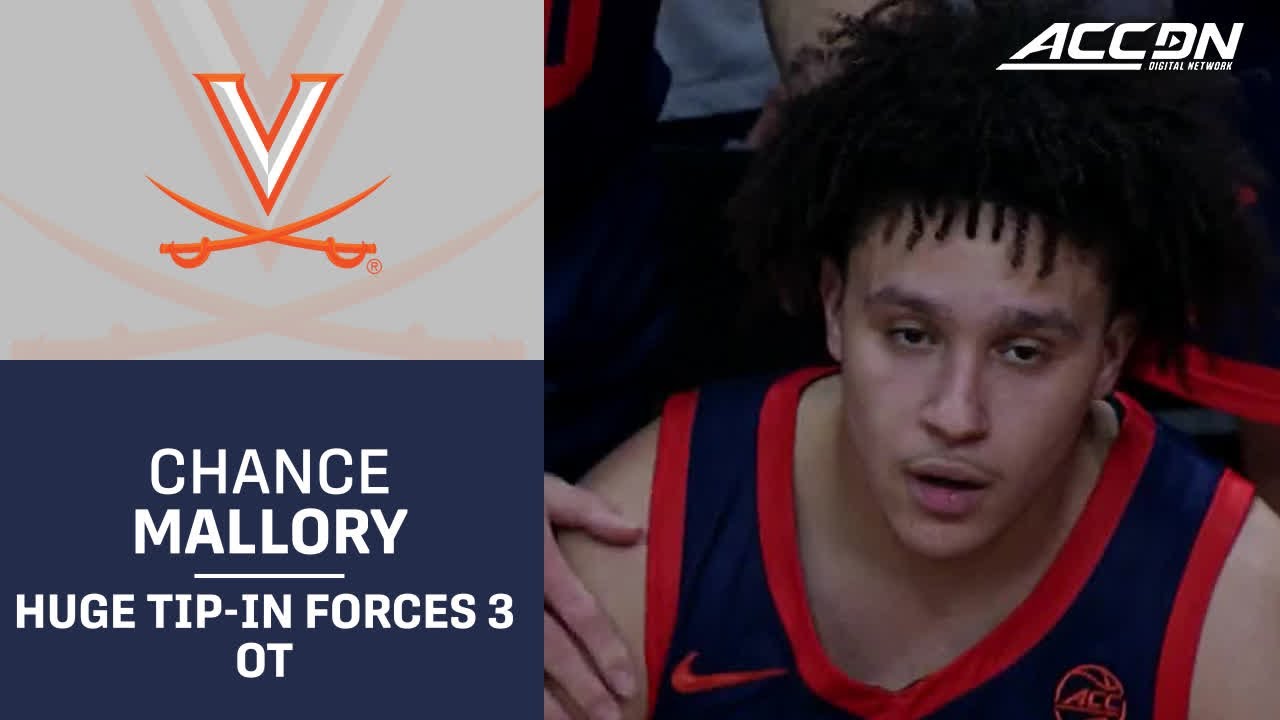 Virginia Freshman Chance Mallory's Putback Forces Triple Overtime - YouTube