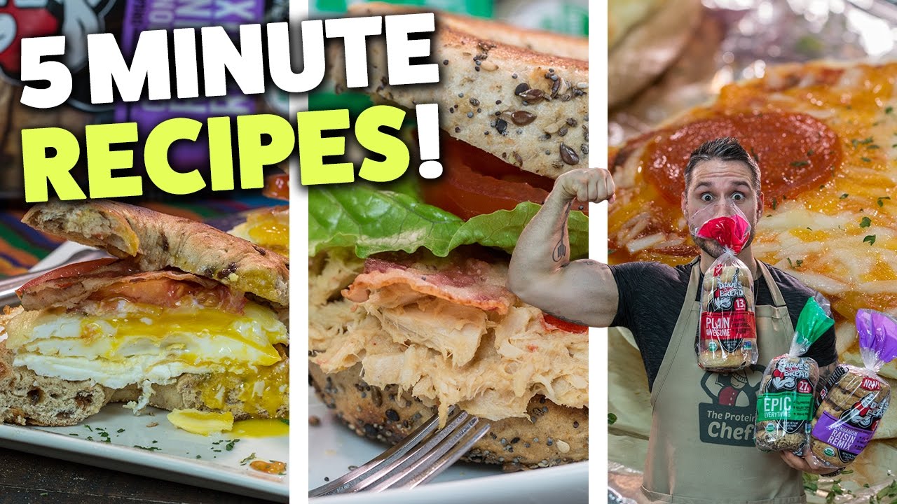 3 Quick & Easy BREAKFAST BAGEL Recipes - YouTube