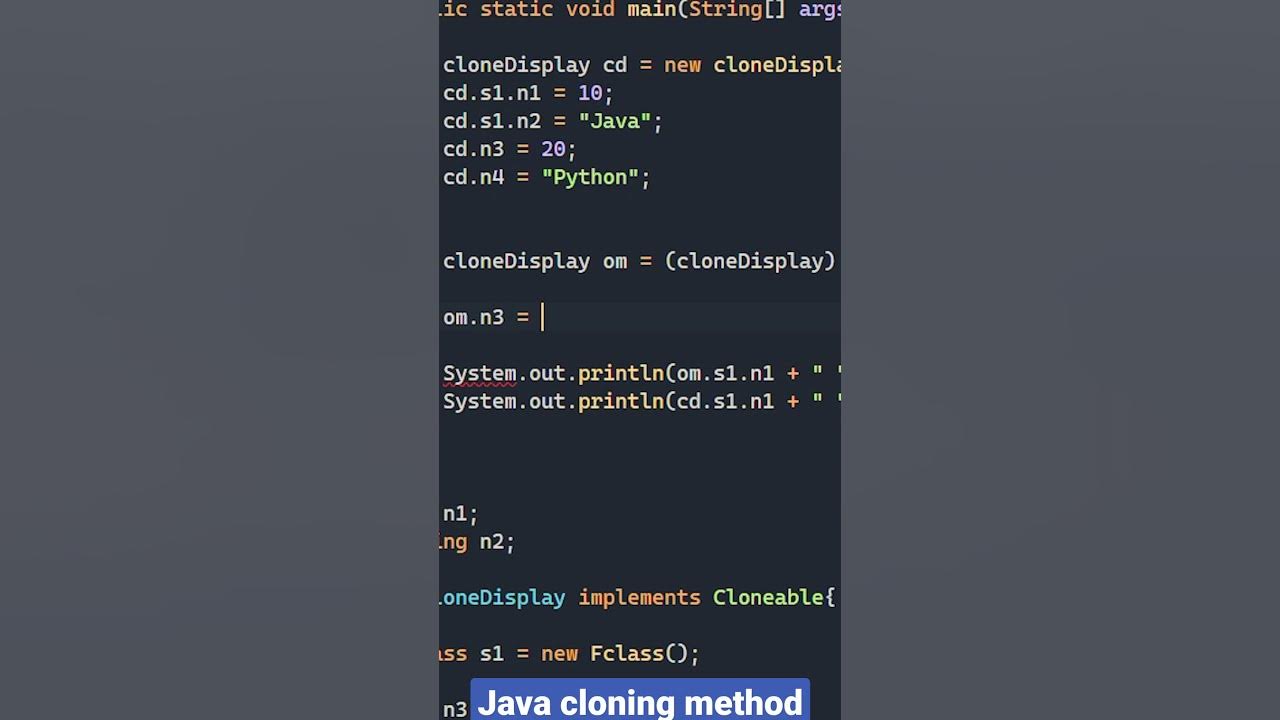 java clone method - YouTube
