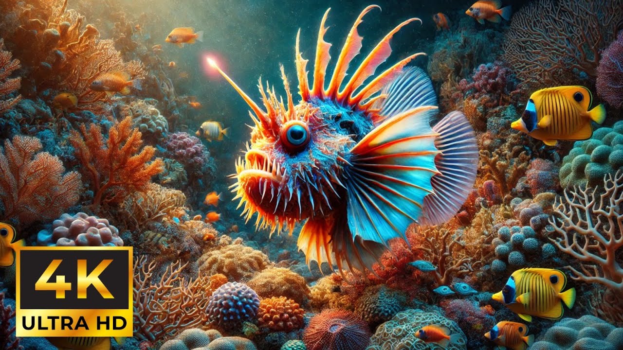 Ocean Oasis in 4K • Unwind with the Mesmerizing Flow of Marine Life ...