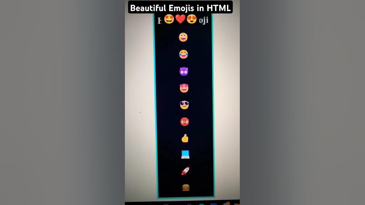 Beautiful Emojis😍😎 In Html Coding Shorts Msword Html Coding Css Emoji Htmlshorts