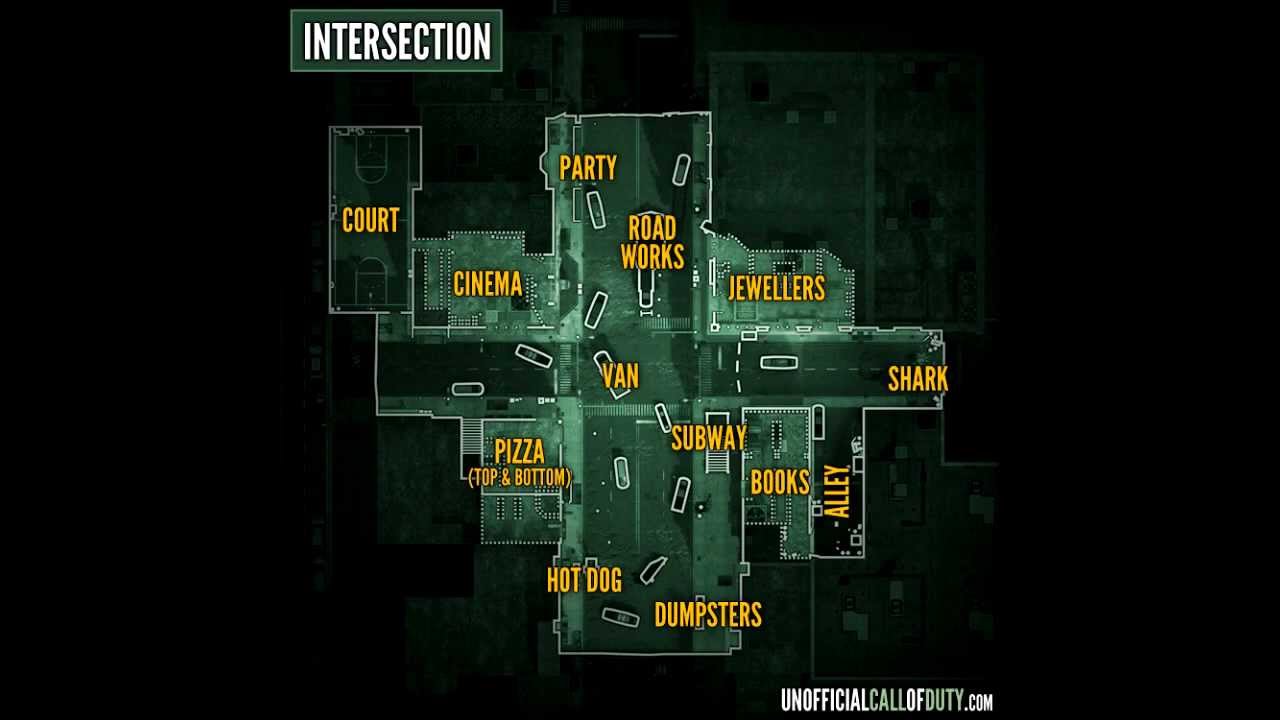 Intersection, U-Turn and Vortex - Face Off Callouts for the MW3 Maps ...