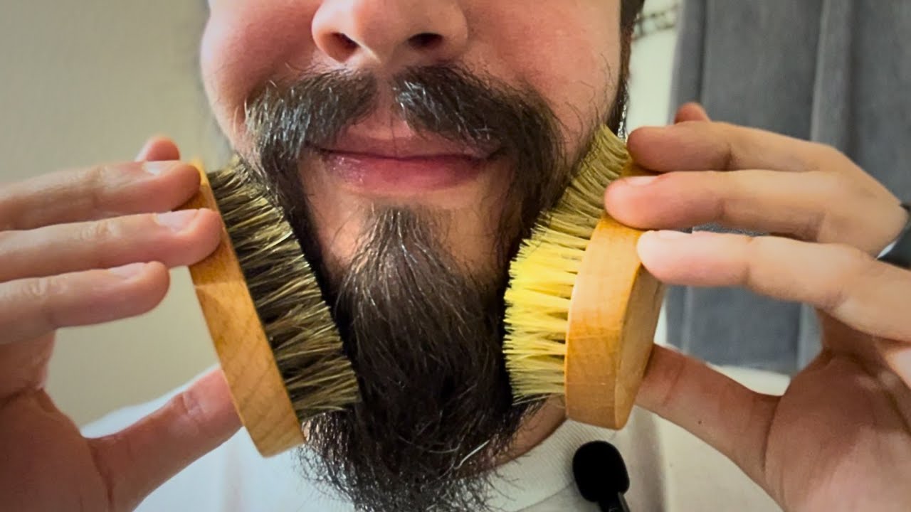 Beard Brushing ASMR: 10 Minutes of Relaxation - YouTube