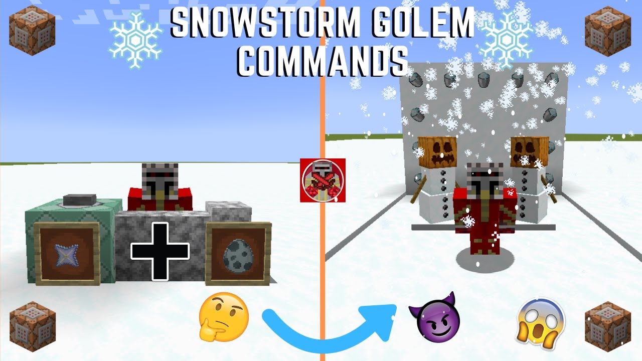 Command Block Tutorial 206 Snowstorm Golem Commands In Minecraft 1 6983