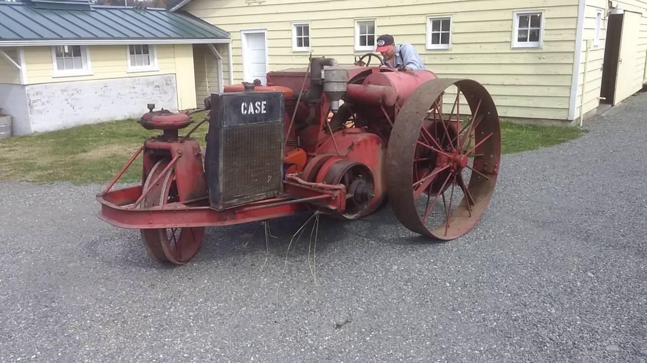 1915 CASE 10-20 Cross Motor Startup and Drive - YouTube