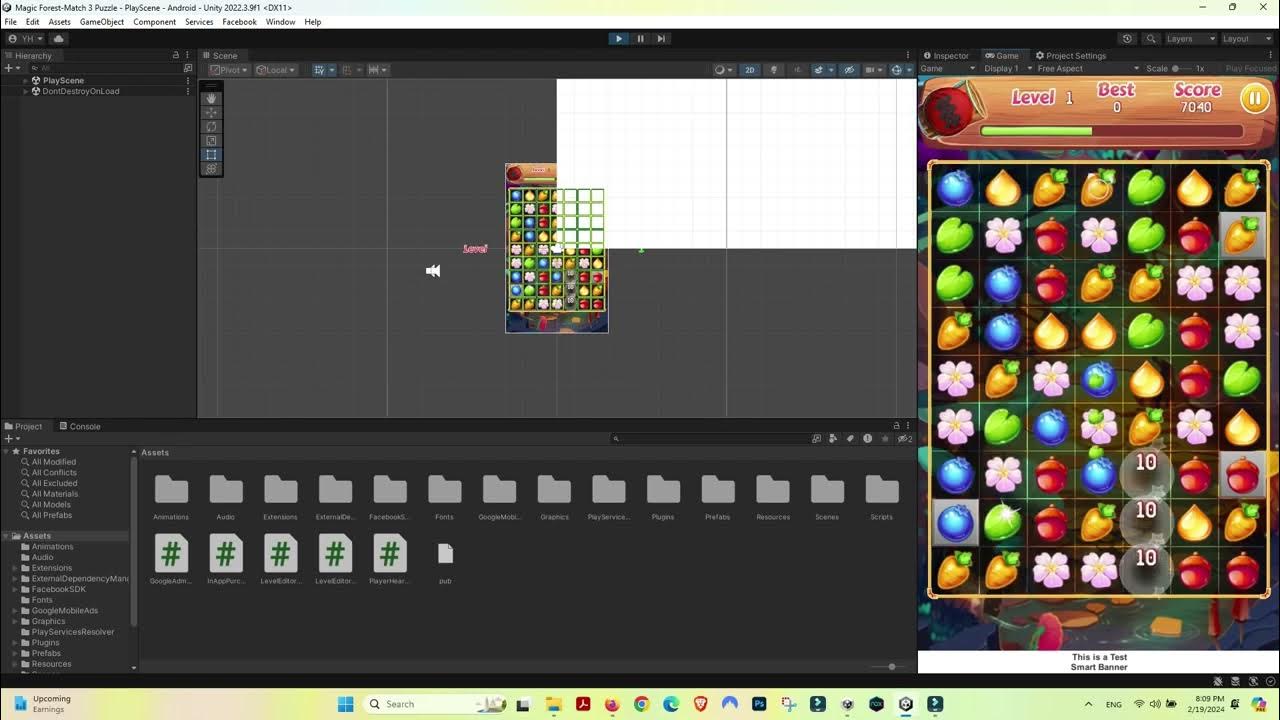 Magic Forest Match 3 Puzzle Unity Source Code - YouTube