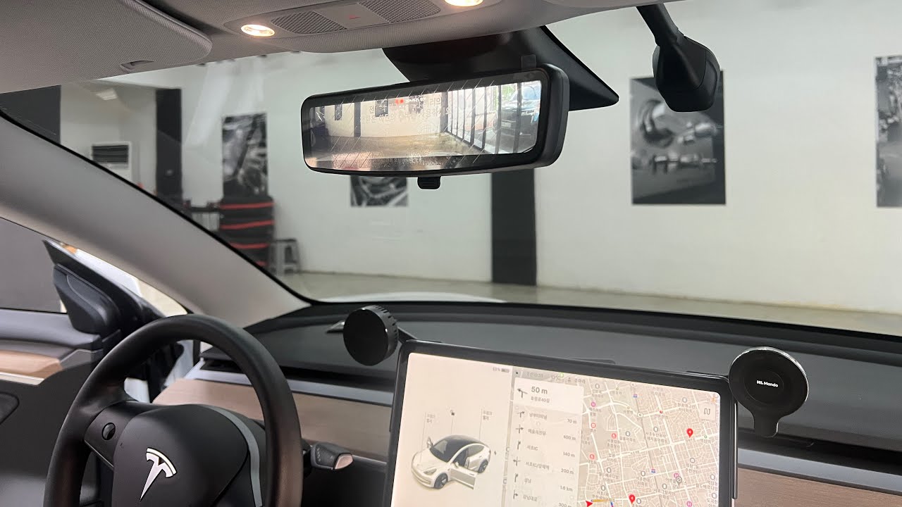 테슬라 모델3의 완성 원테이크 디지털 룸미러 블랙박스 OT-DCM PRO를 작업했습니다, 현존 화질, 60프레임 끝판왕 룸미러 블랙박스. - YouTube