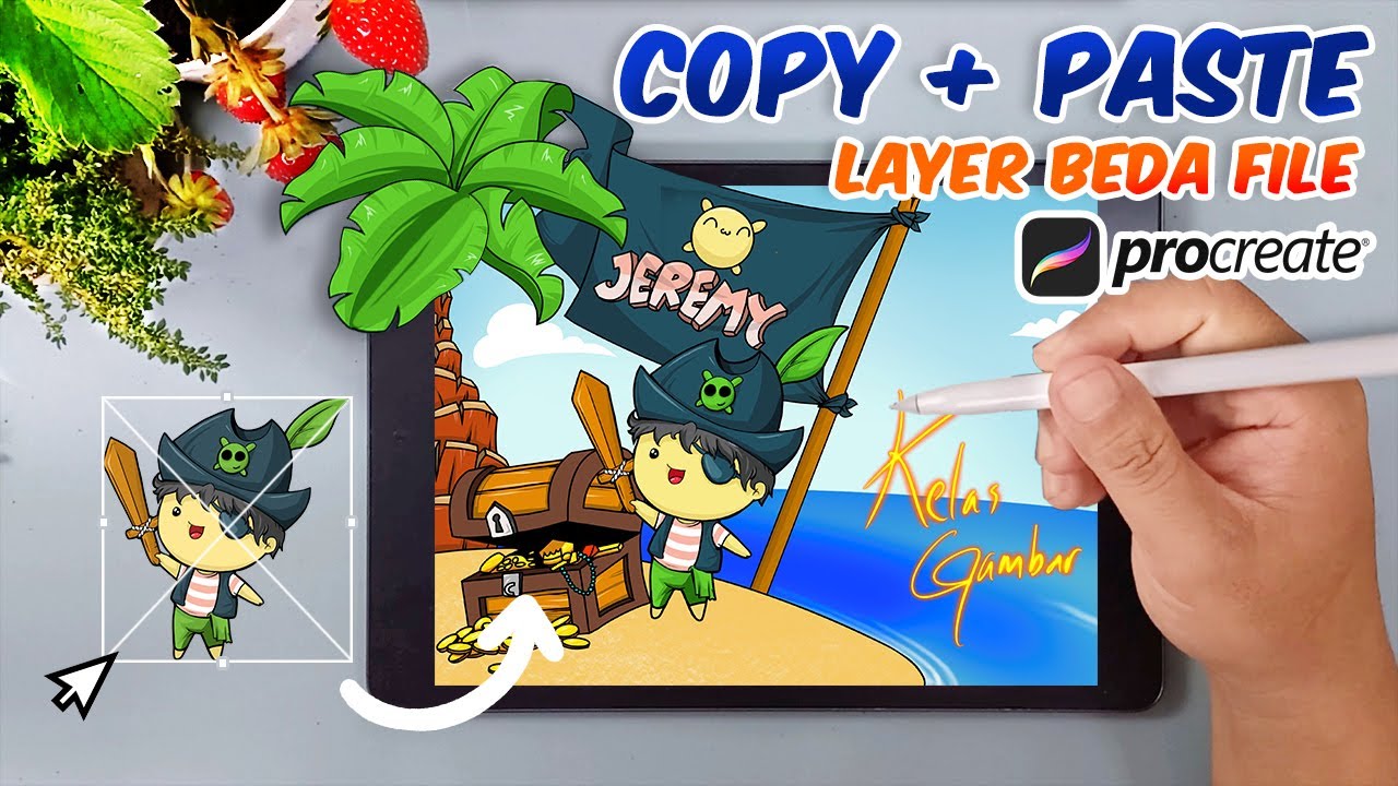 Cara Copy Paste Layer Procreate beda file mentah | tutorial dasar ...