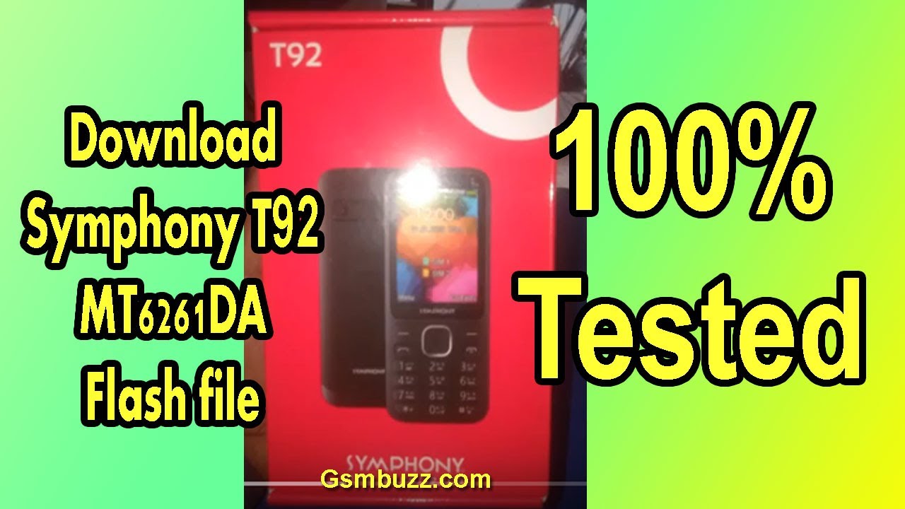 Symphony T92 Flash File MT6261DA 100% Tested - YouTube