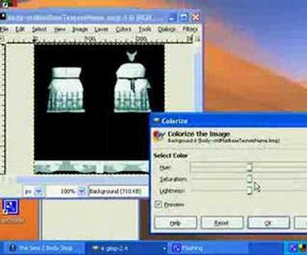 How To Recolor Sims 2 Outfits useing GIMP - YouTube