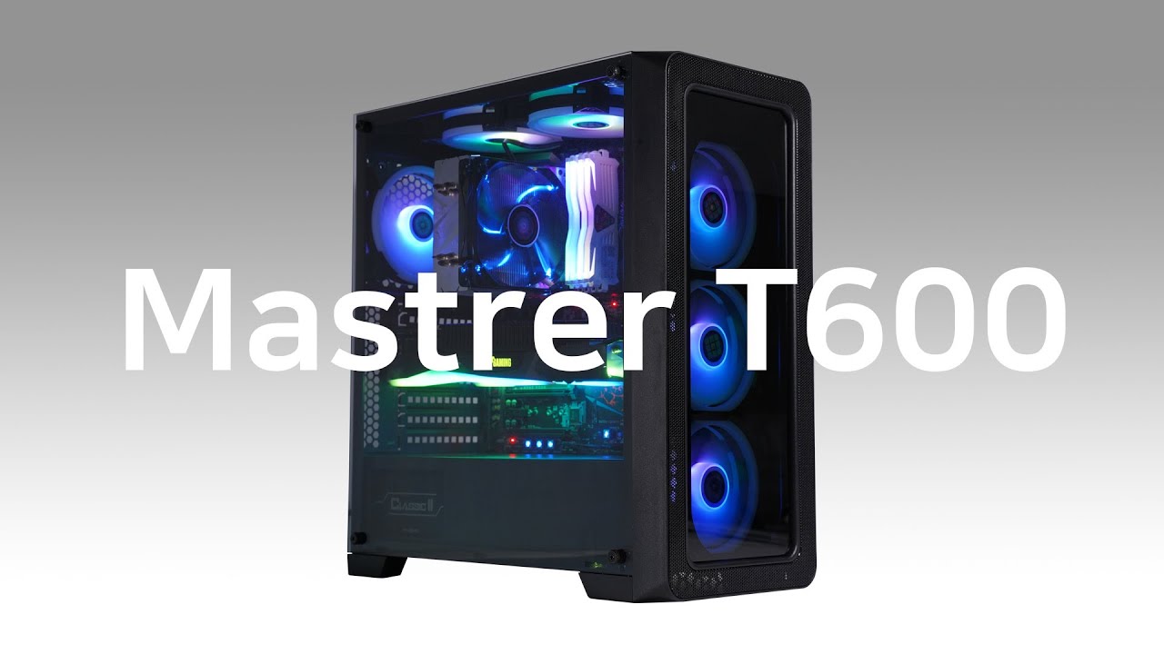 마이크로닉스 Master T600 RGB 강화유리 - YouTube