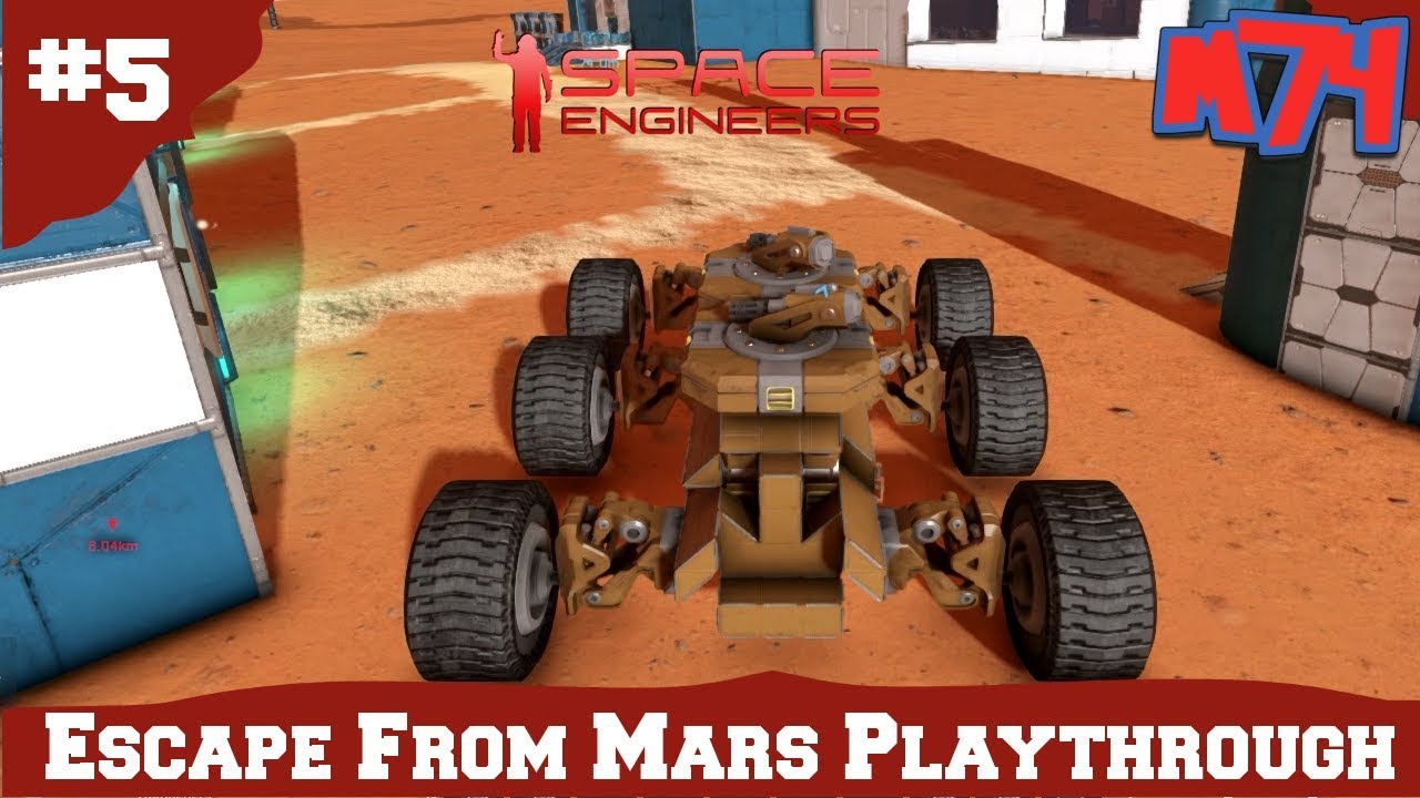 Escape From Mars: Space Engineers [5] Flight Research Center Raid - YouTube