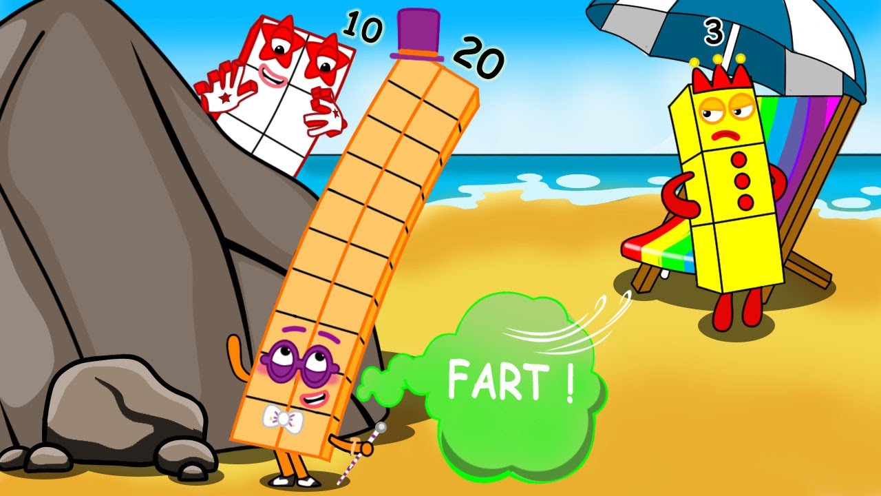Don't Feel Angry of Friend About Fart, Numberblocks 20 farting ...