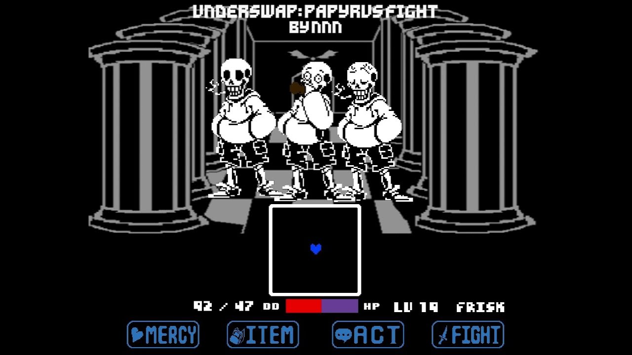 UnderSwap: Papyrus Fight [No Death] by NnN - YouTube