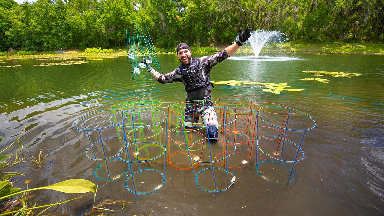 Installing Mega Pond Structure to SAVE Pet Fish!! (aquatic tractor ...