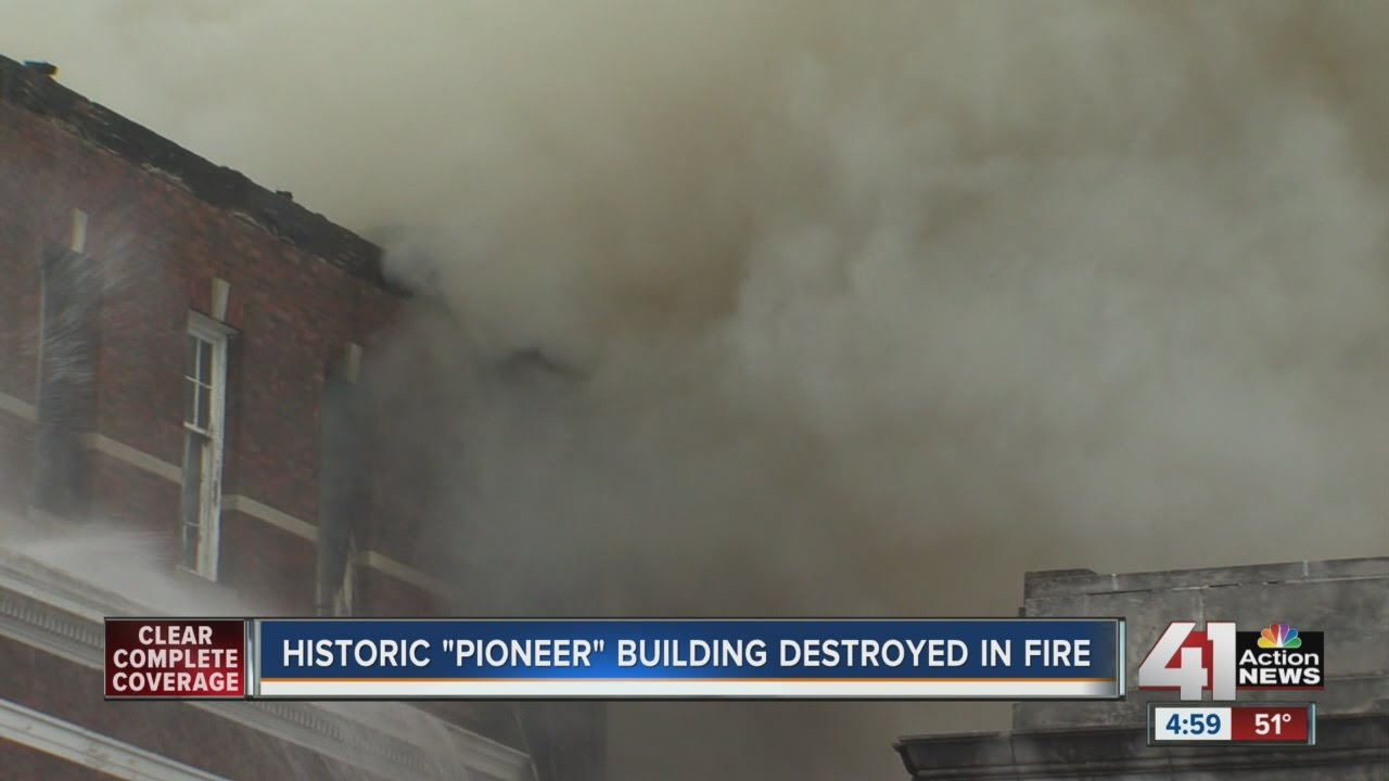 Historic “Pioneer” building destroyed in fire - YouTube