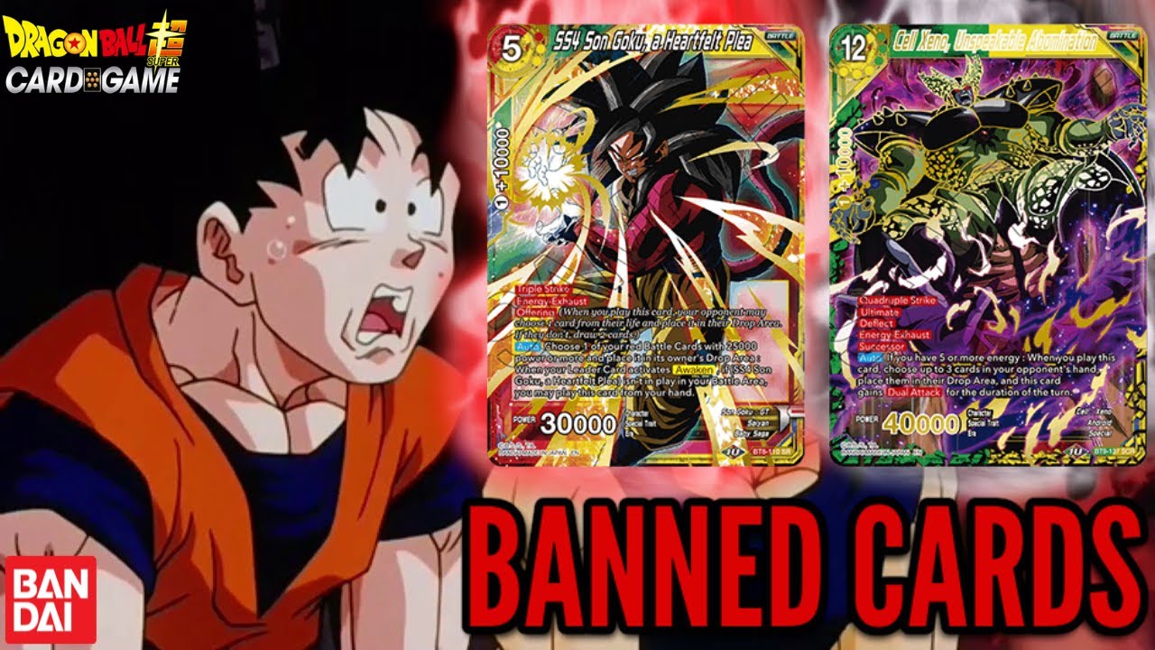 INSANE BANNED CARDS LIST!?! DRAGON BALL SUPER CARD GAME - YouTube