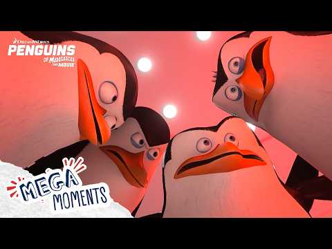 Penguins Take on North Wind HQ! 🐧😯✈️ | Penguins Of Madagascar | Mega Moments