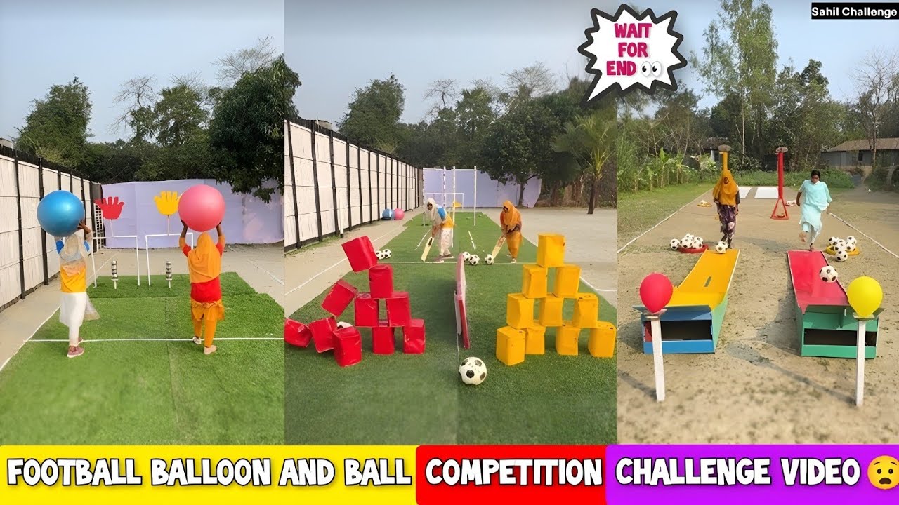 Football Balloon And Ball Competition Challenge Video 😧 | AMAZING 🔥 ...