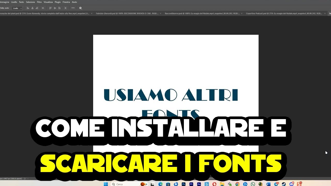 Come installare e scaricare i fonts su Photoshop e altri programmi ...