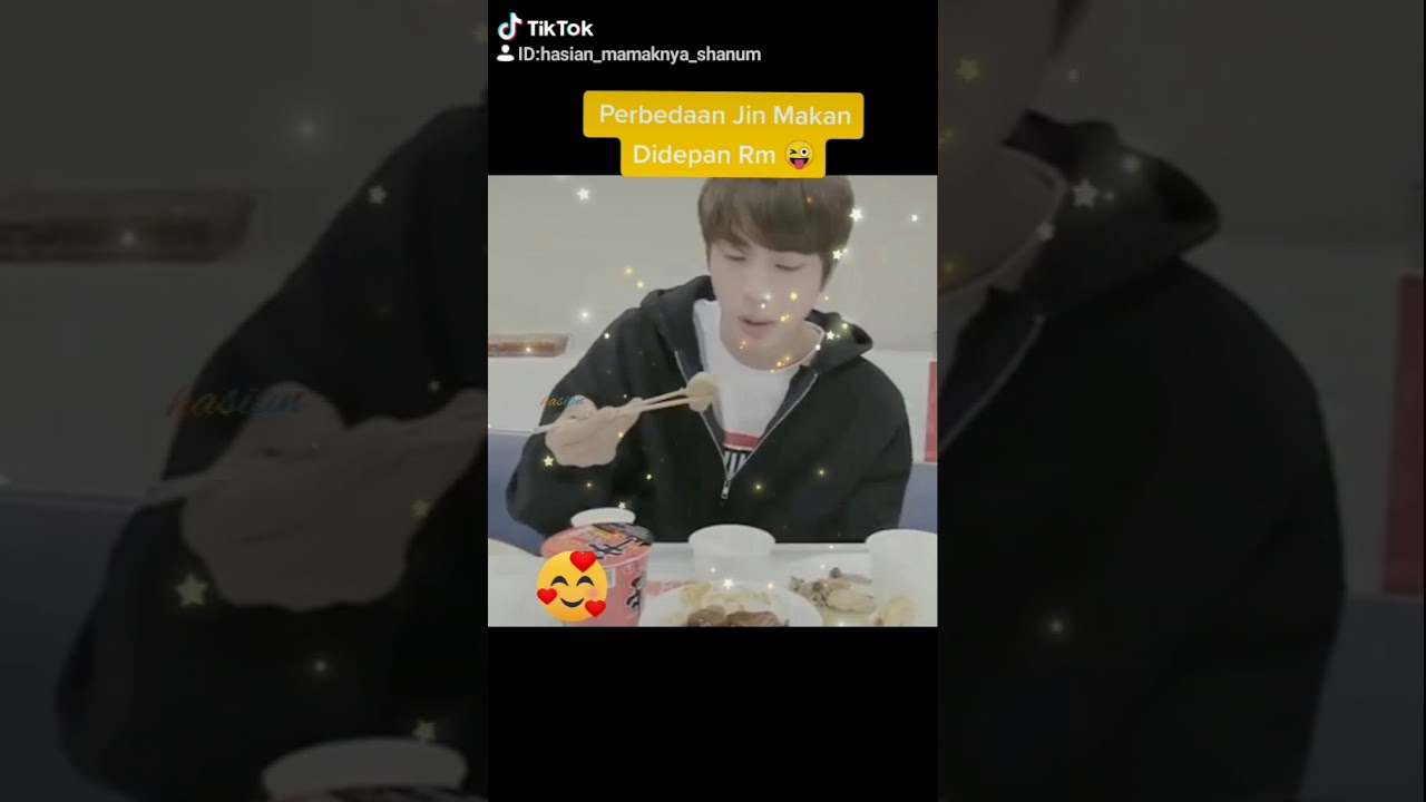 MOMENT LUCU JIN BTS MAKAN - YouTube