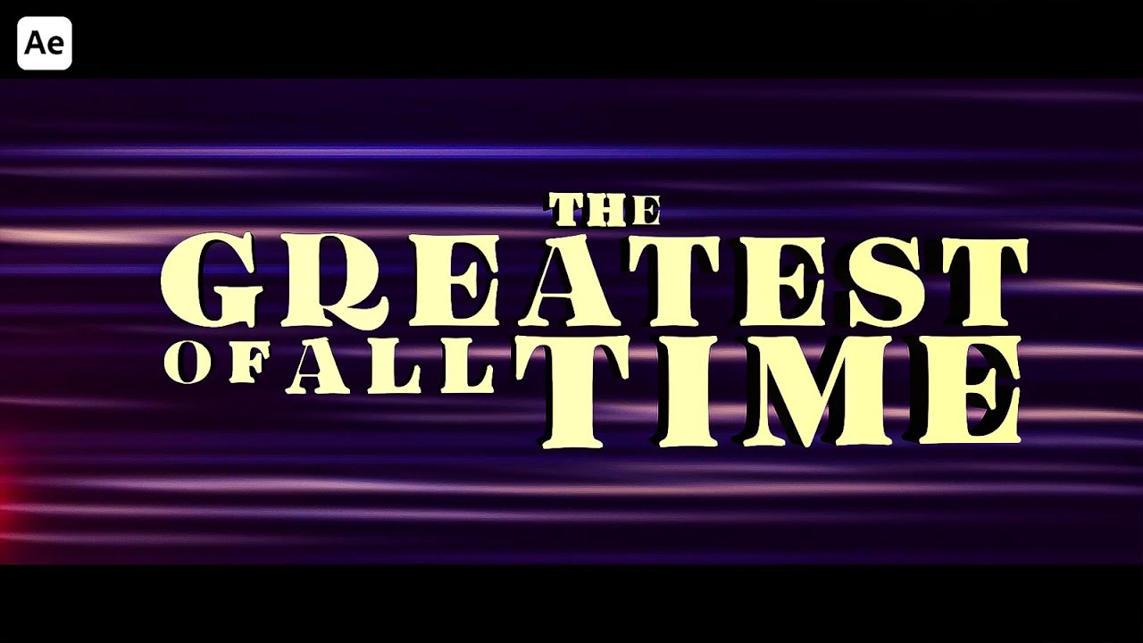 Greatest Of All Time Title Card After Effects Template | CELITE 3D ...