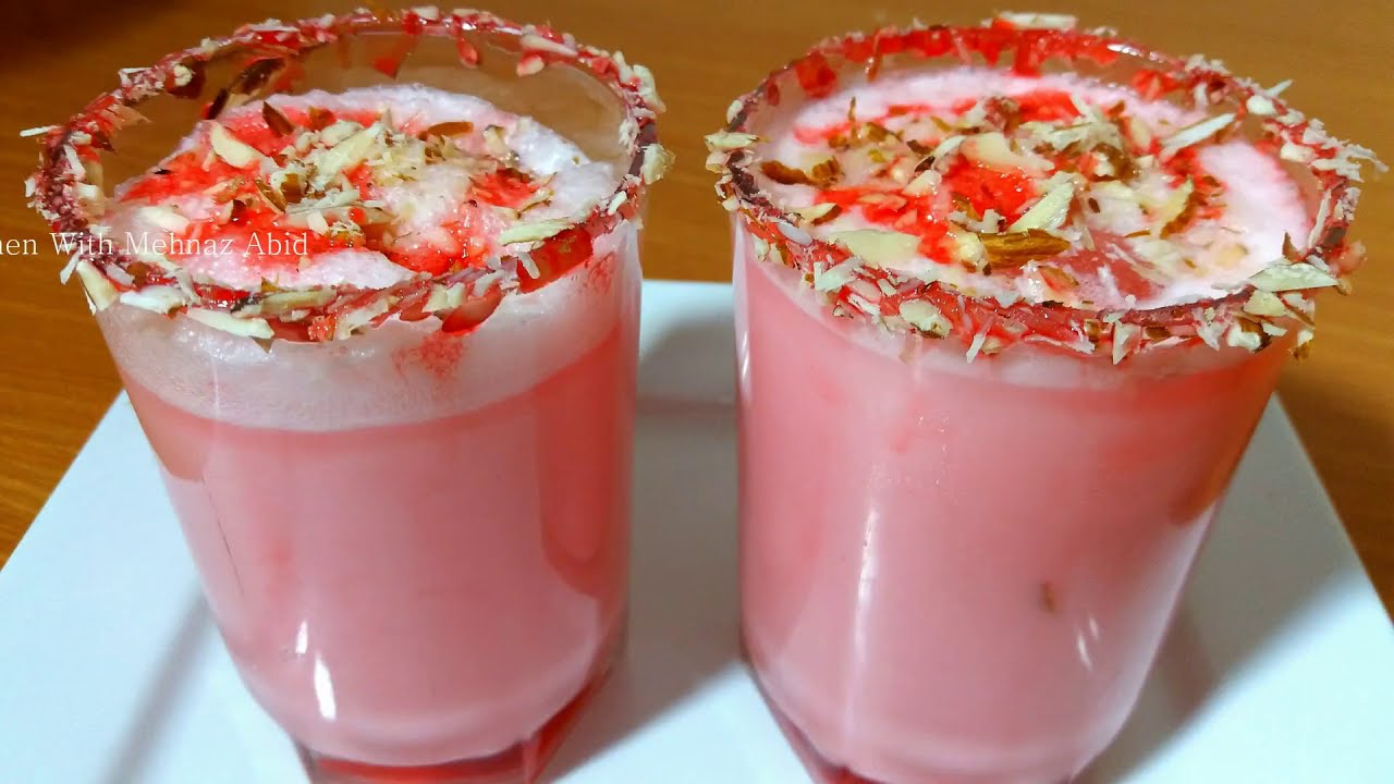 Rooh afza lassi new style recipe - YouTube