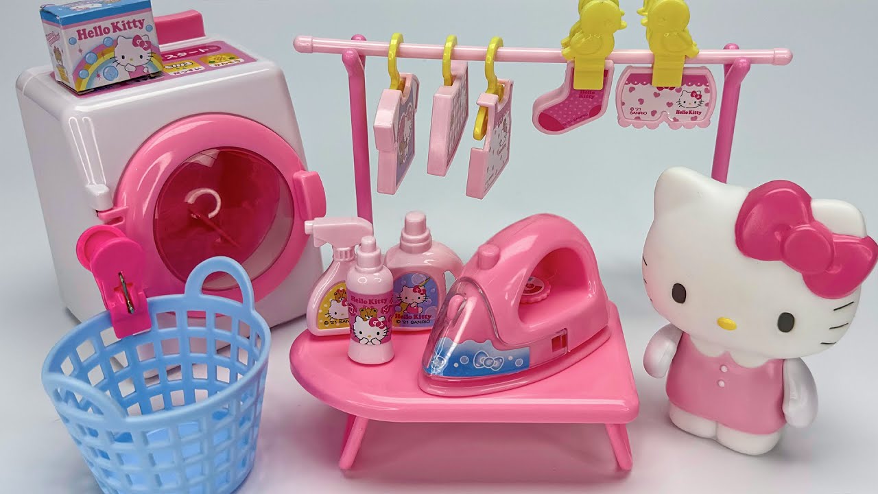 [toy asmr] Hello Kitty’s Laundry Day Routine 💕 헬로키티의 세탁 루틴 | Satisfying ...