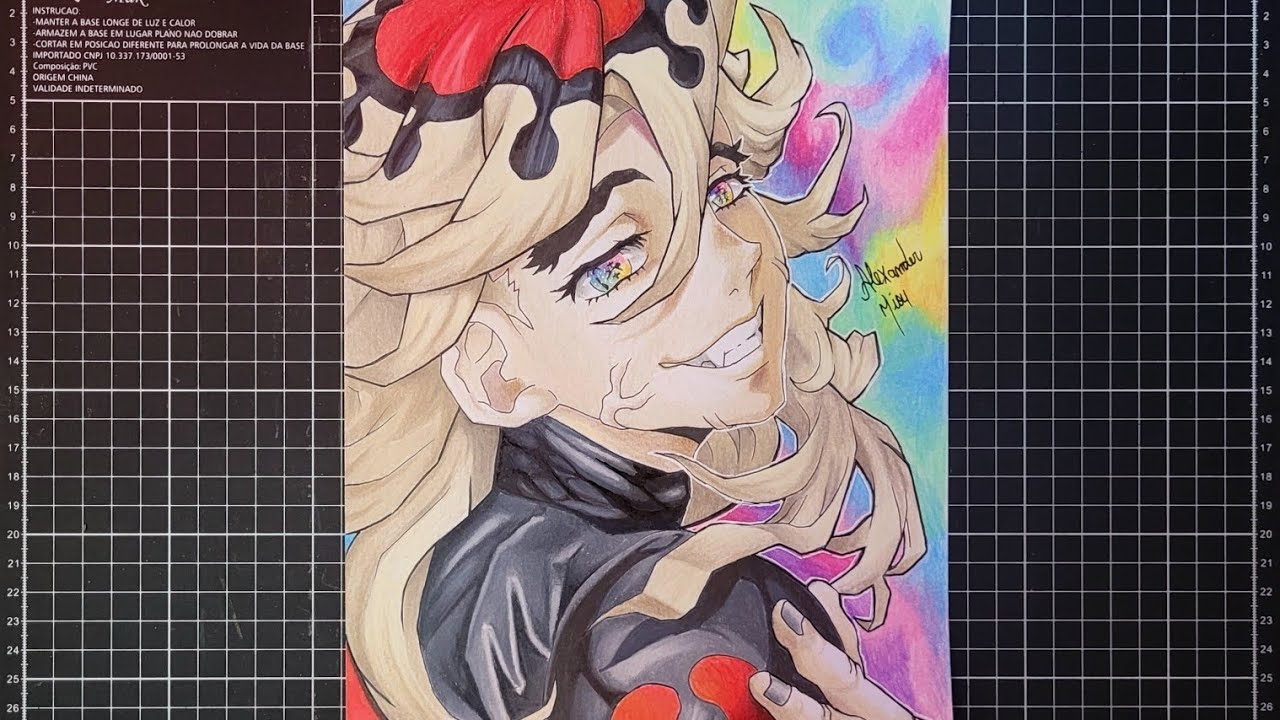 Desenhando Doma [ drawing Douma / Döma @paperkimetsunoyaiba5967 #anime ...