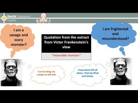 Frankenstein part 2 The monster creative task - YouTube