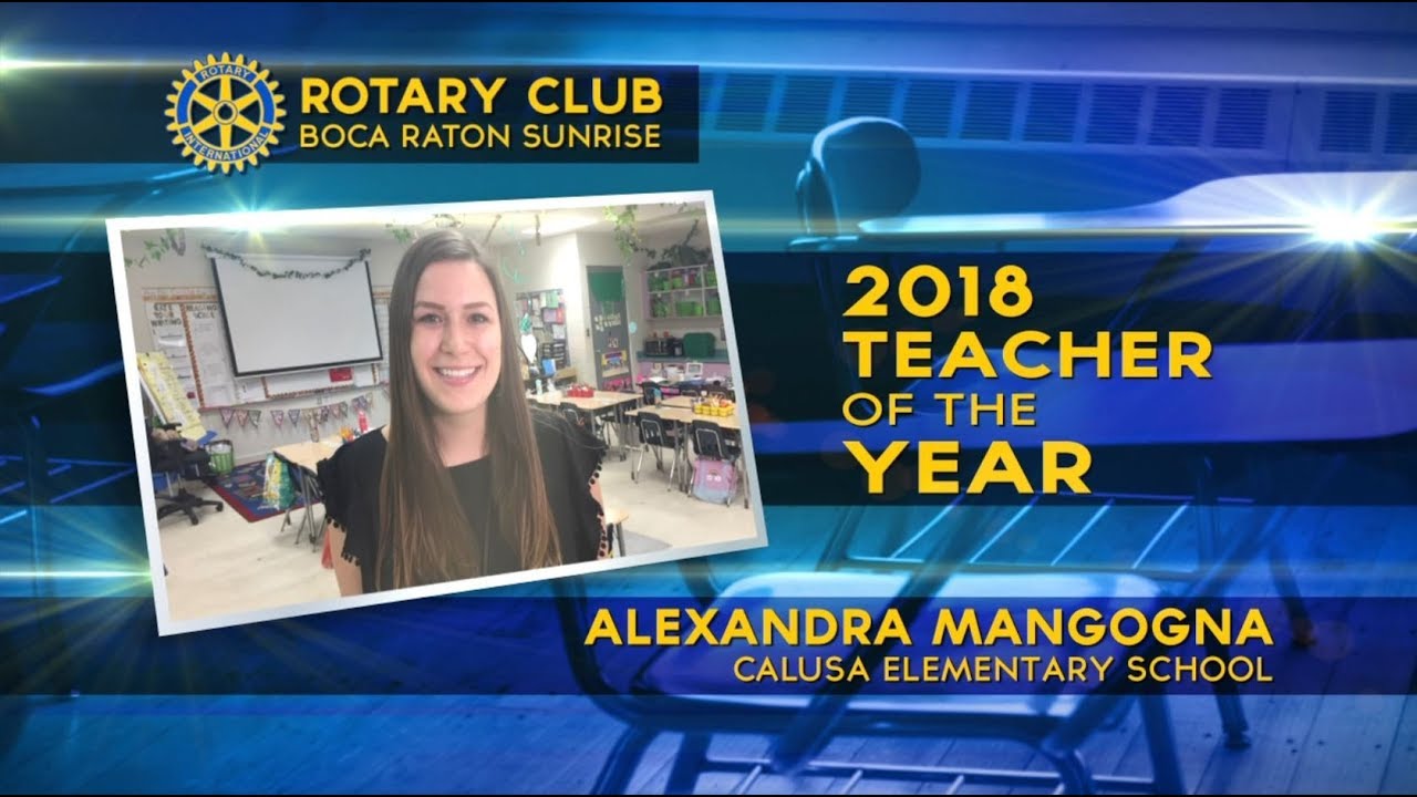 2018 Boca Raton Teacher of the Year: Alexandra Mangogna - YouTube