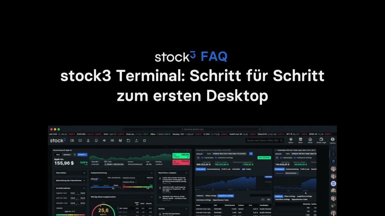 stock3 Terminal: 💻 Schritt für Schritt zum ersten Desktop - YouTube
