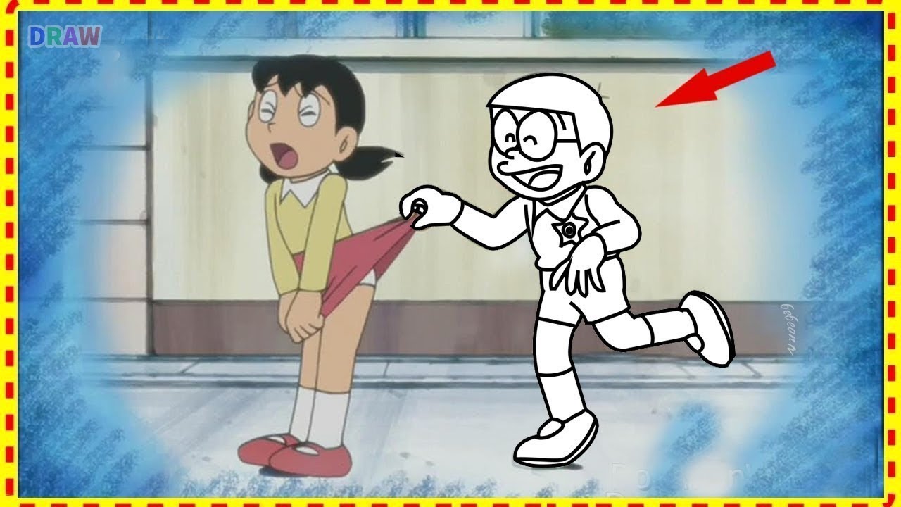 Nobita & Shizuka's Skirt Funny Doraemon in Hindi How Drawing Doremon's ...