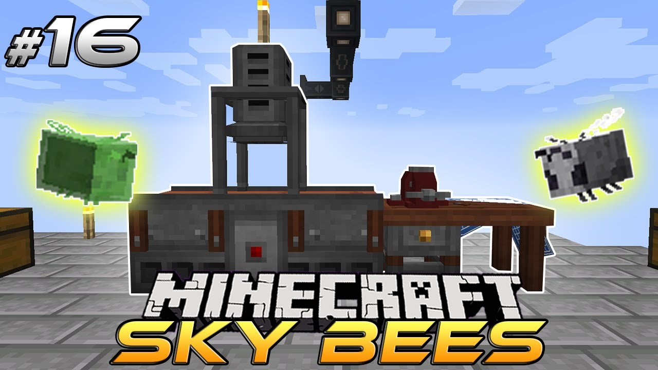 MINECRAFT SKY BEES | Making A Metal Press And Slime & Rubber Bee | EP ...